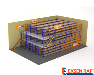Mezanin Raf Sistemleri | Eksen Raf | Raf ve Depolama Sistemleri